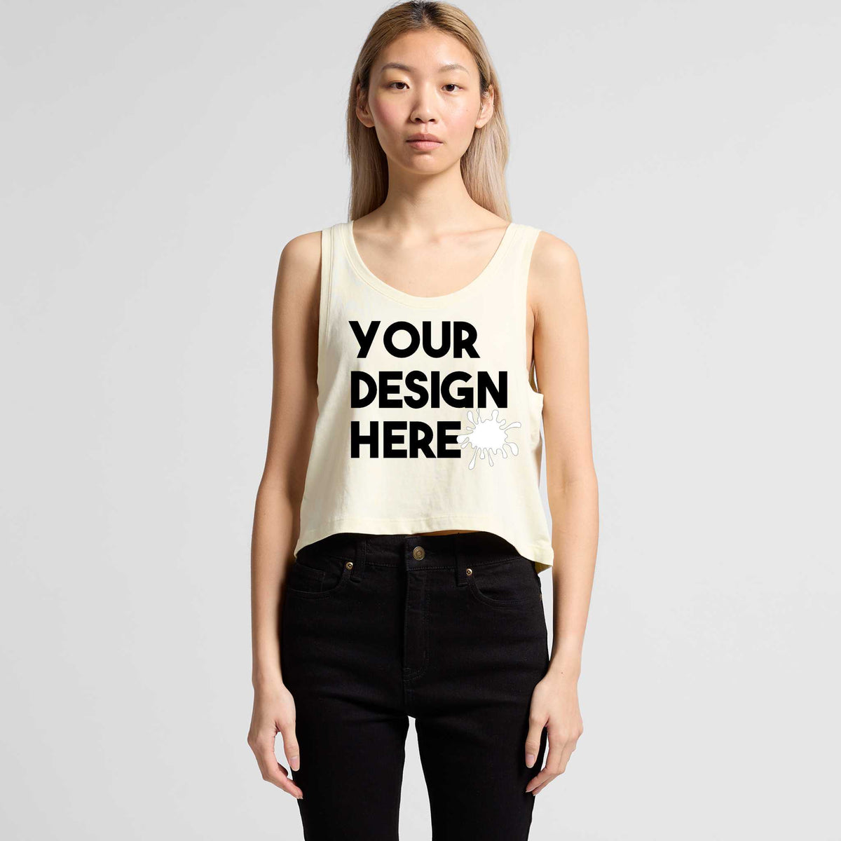 Women's Cropped Custom Tank Top | Order Custom Crop Tops Online – Printfits