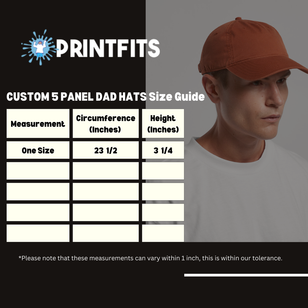 Custom 5 Panel Dad Hats | Order Custom 5 Panel Dad Hats Online – Printfits